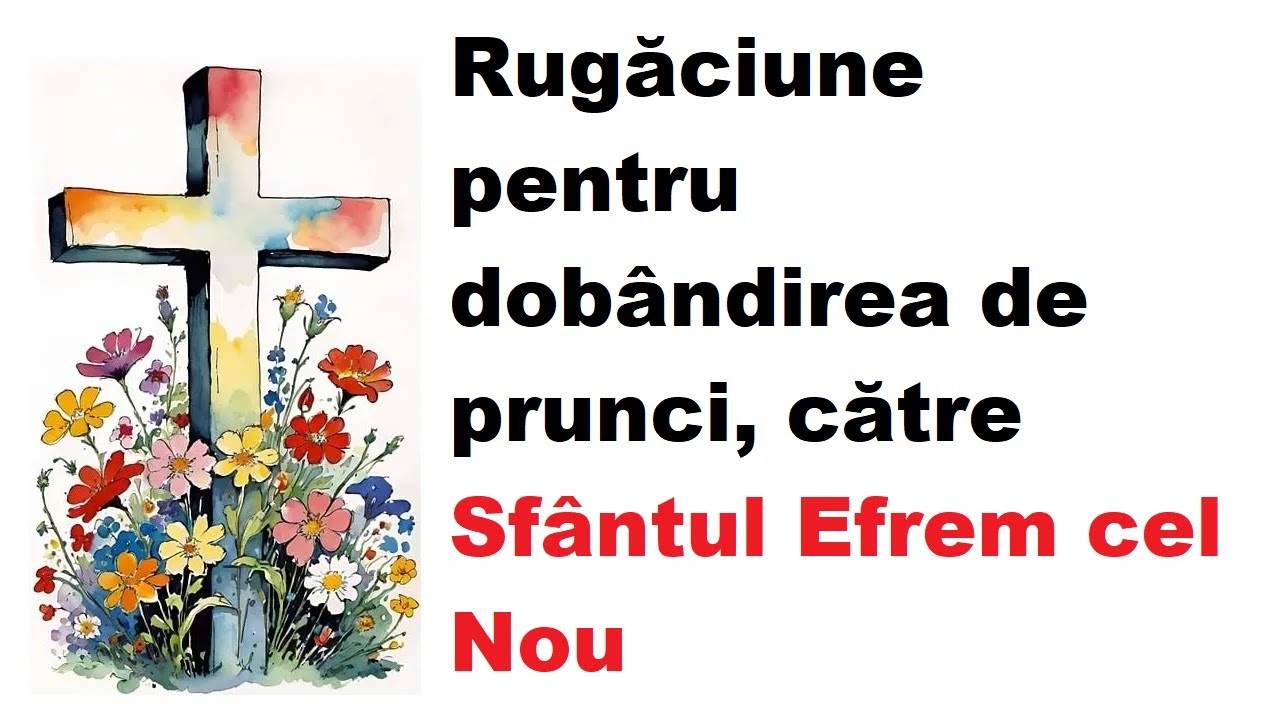 Rugăciune pentru dobândirea de prunci, către Sfântul Efrem cel Nou ...