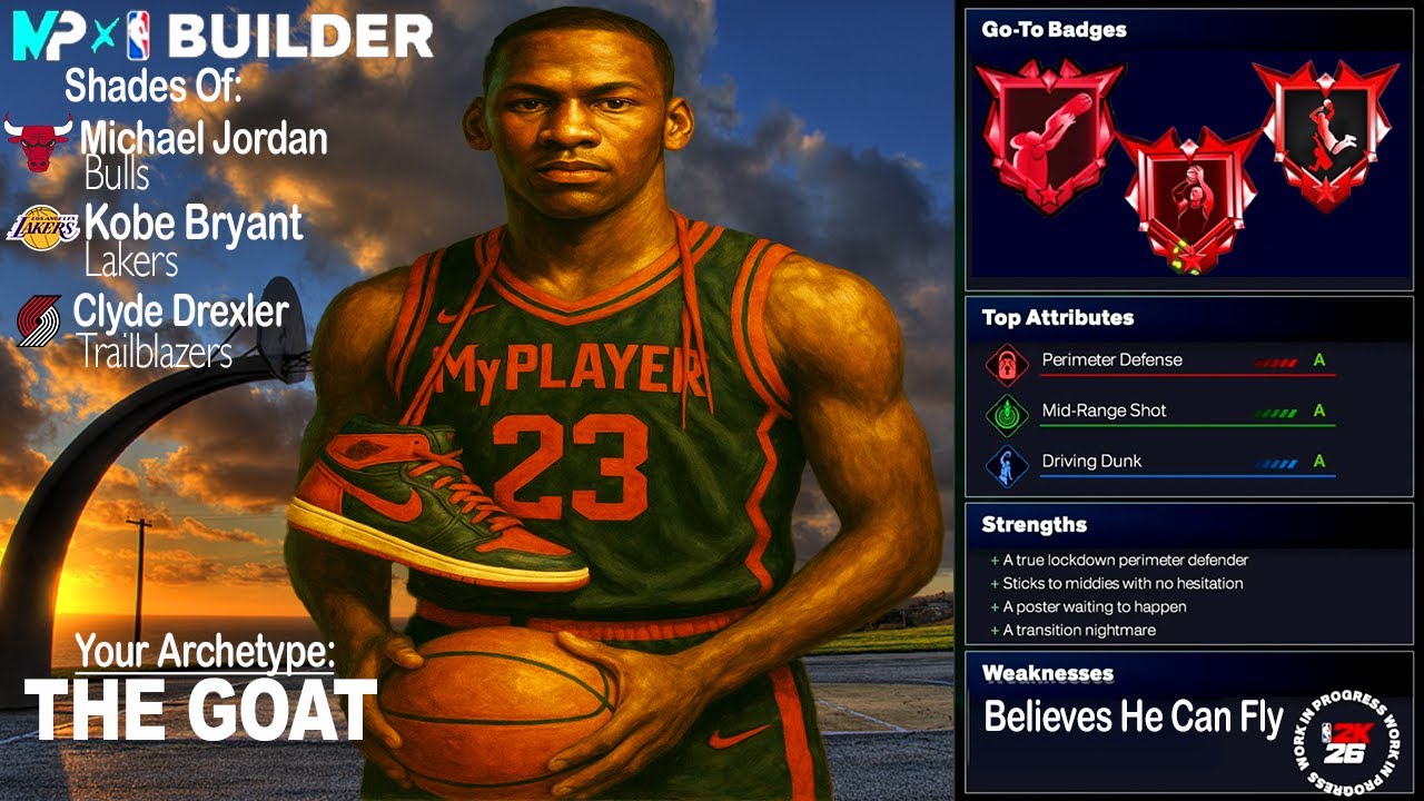 NBA 2K26 The Most OFFICIAL 6'6 MICHAEL JORDAN BUILD / Post, Fades ...