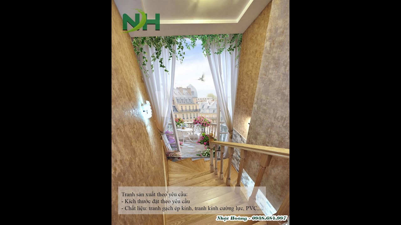 Tổng hợp 117 mẫu tranh gạch 5D ốp tường chiếu nghỉ cầu thang - Tranh ...
