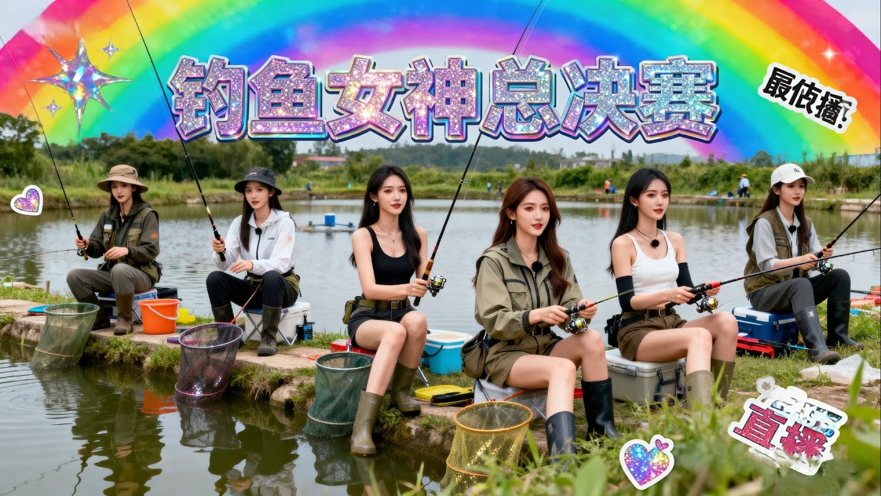 🏆 LIVE Beautiful Anglers Fishing Tournament! #shorts | 美女钓鱼大赛直播 ...