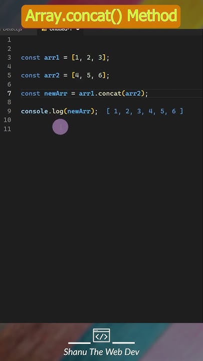 Javascript Ncat Method Javascript Js Array Arrayjavascript Youtube 