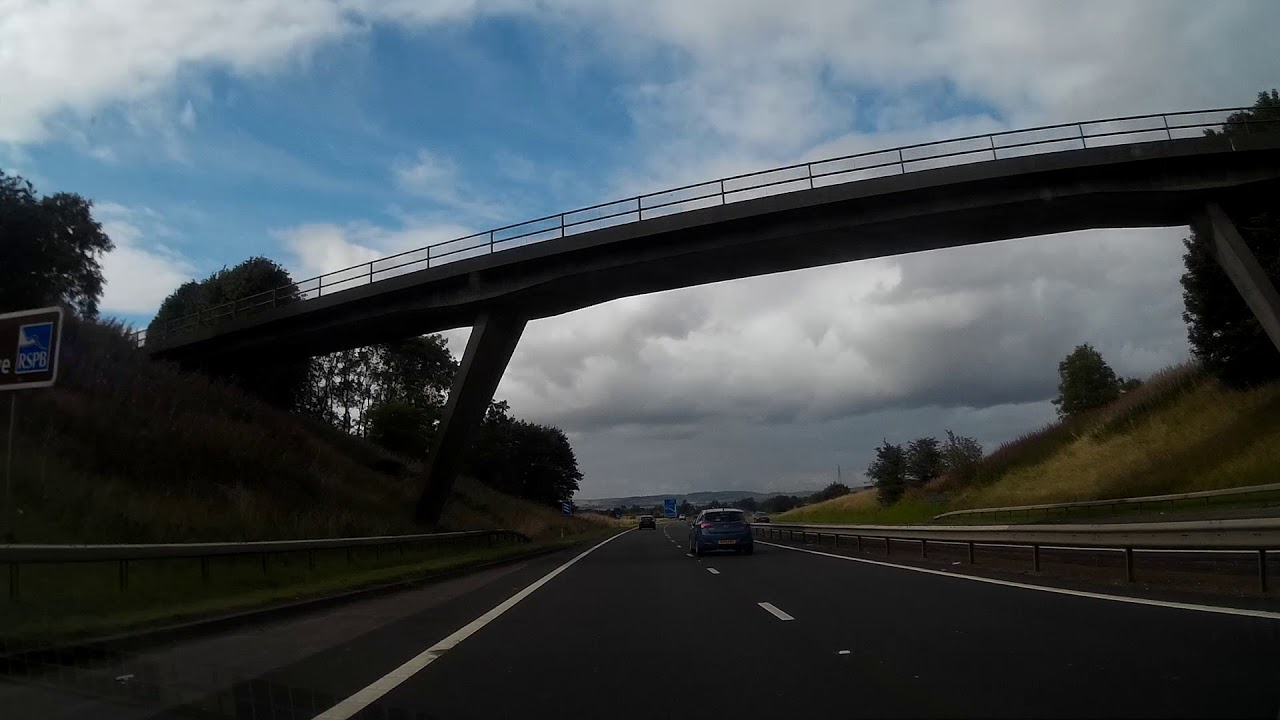 Drive To Moto Service Station Kinross Perthshire Scotland - YouTube