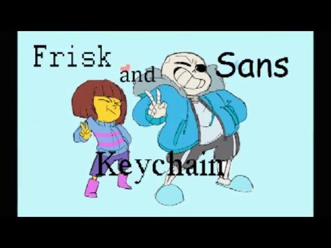 ♥ Undertale Sans and Frisk DIY keychain craft ( with english subtitles ...