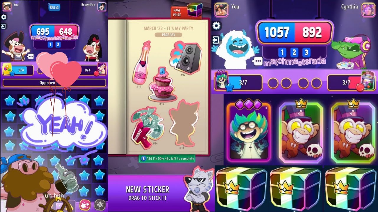 Match Masters, 695-648, Balloon Beaten Wolly, Gold Booster Defeating ...