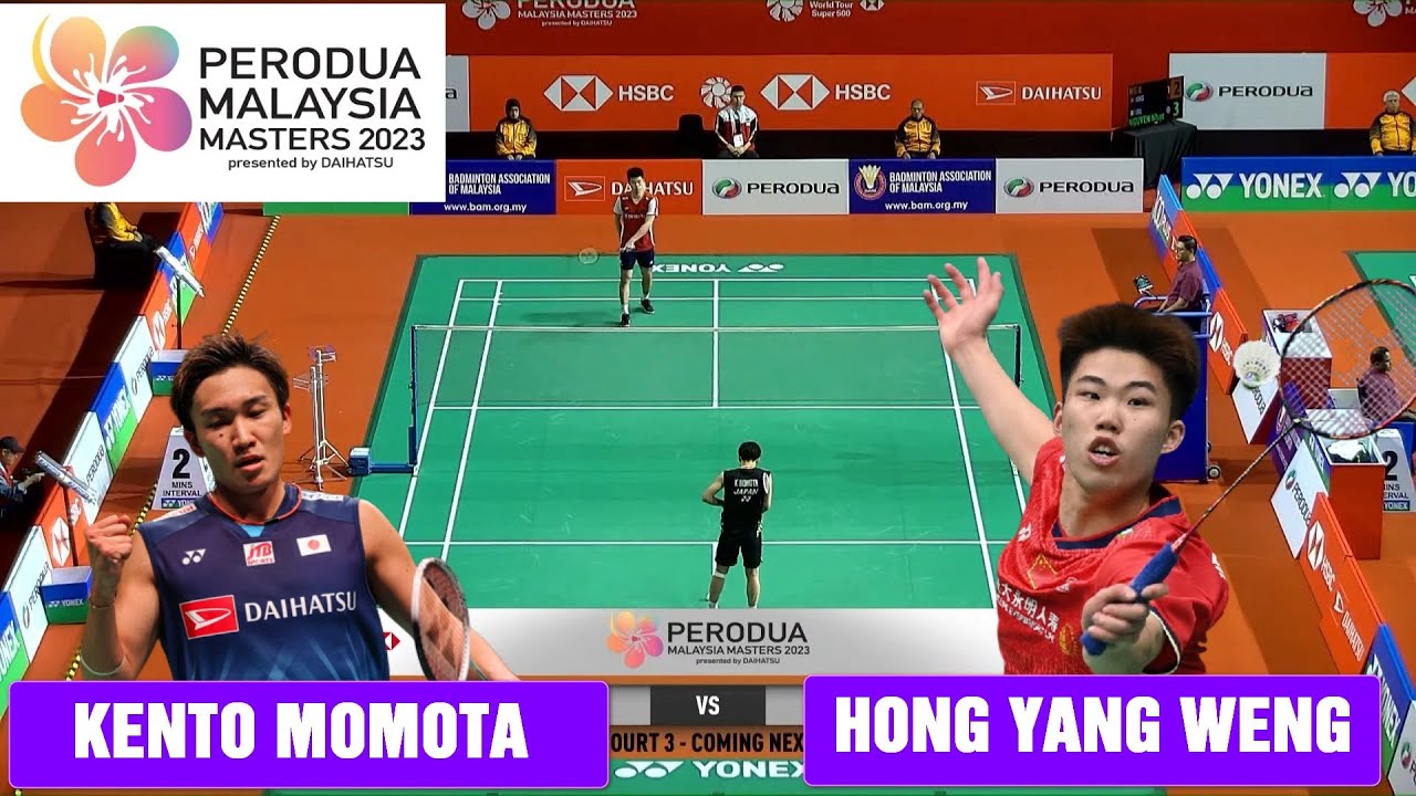 Malaysia Master 2023| Momota (JPN) vs Hong yang weng (CHN) - YouTube