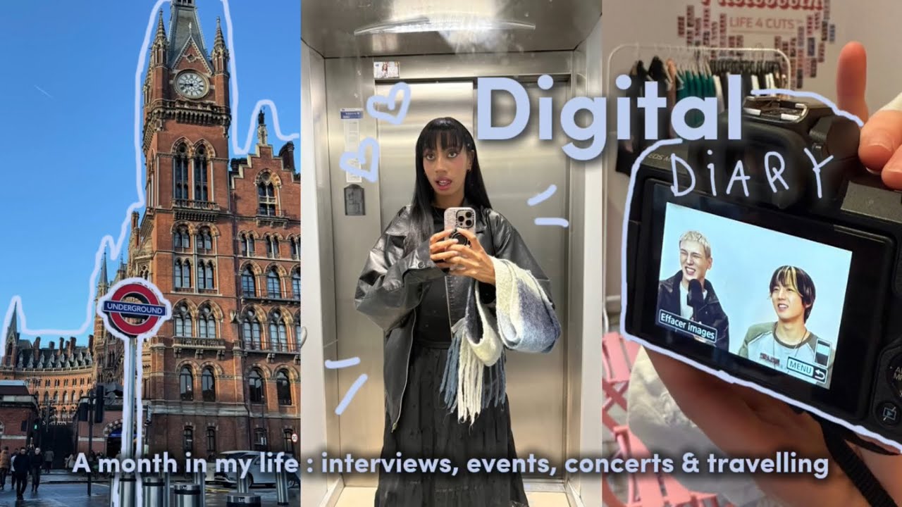 Digital Diary 📓🩵 : A month in my life, interviews, events, concerts ...