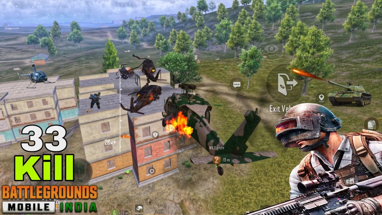 Destroyed Helicopter + Tank + Car ⚡️⚡️With RPG & M202 #pubgmobile #bgmi ...
