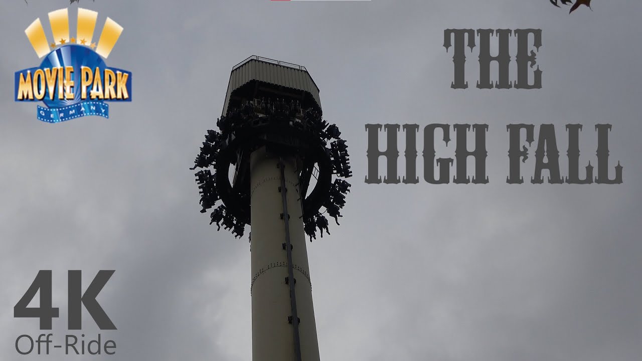 The High Fall - 4K UHD Off-Ride - Movie Park Germany - Intamin Gyro ...