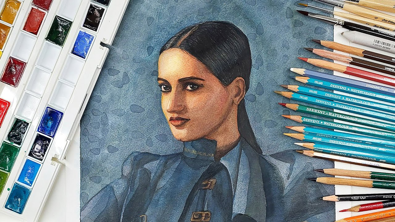 Painting Tutorial INEJ GHAFA | Amita Suman | Six of Crows | Watercolor ...