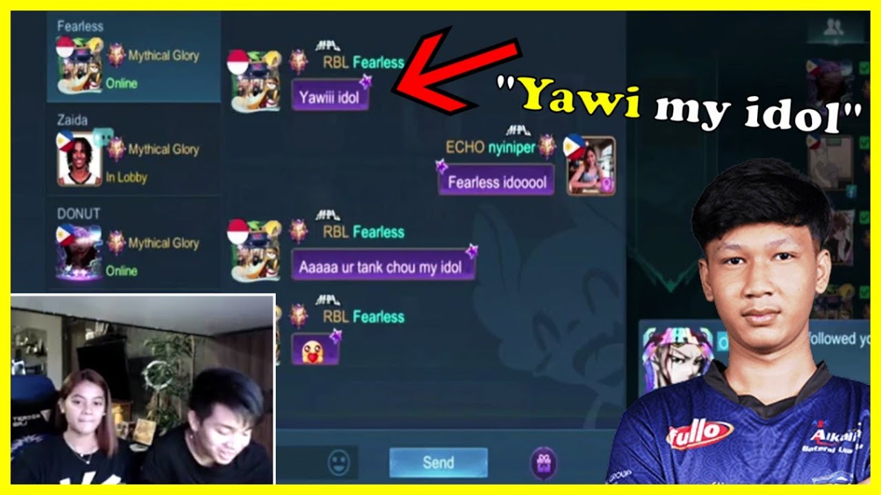 Yawi shows a chat of Rebellion Fearless being a Fanboy - YouTube