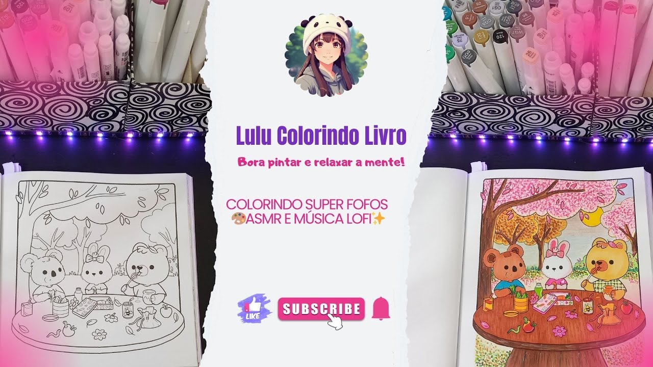 Inspiração Colorindo Super Fofos | ASMR No Talking + Música Lofi 🎵 ...