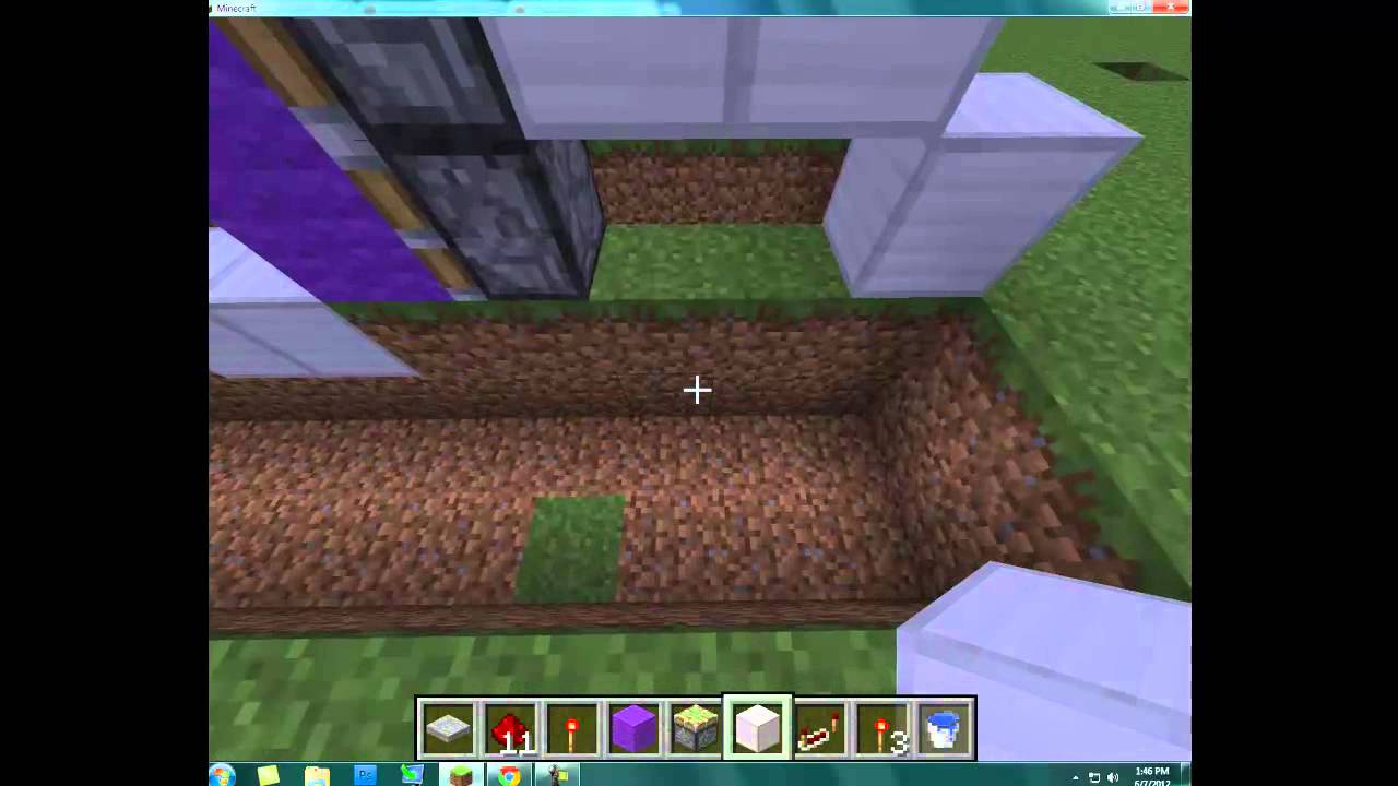 Minecraft: Sliding Piston Doors - YouTube