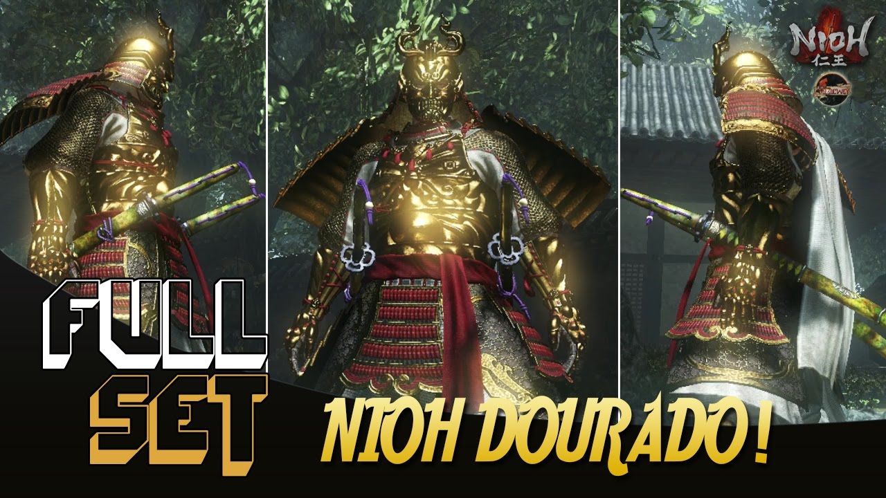 Nioh - Full Set | ESPECIAL 1 MILHÃO DE VENDAS! Armadura Dourada dos ...