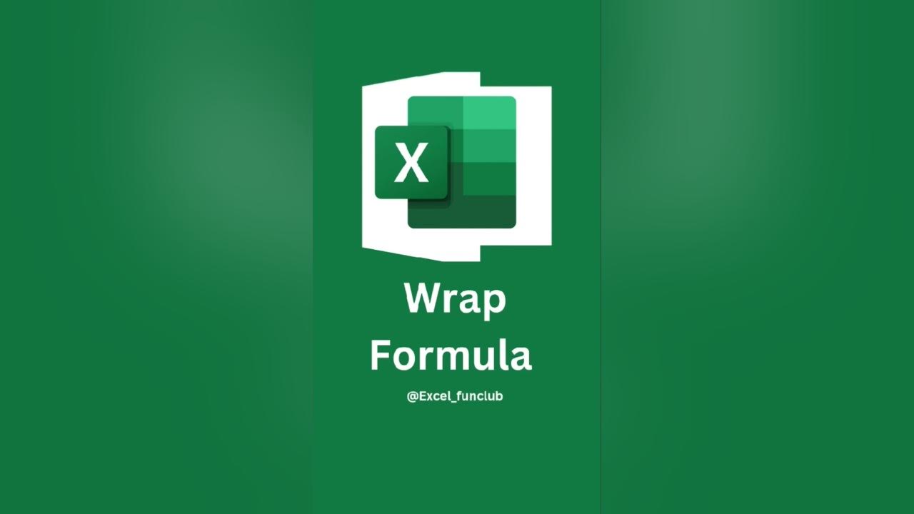How to Use Wrap rows Formulas in Microsoft Excel #msexcelfunclub #tutorial #exceltips #shorts ...