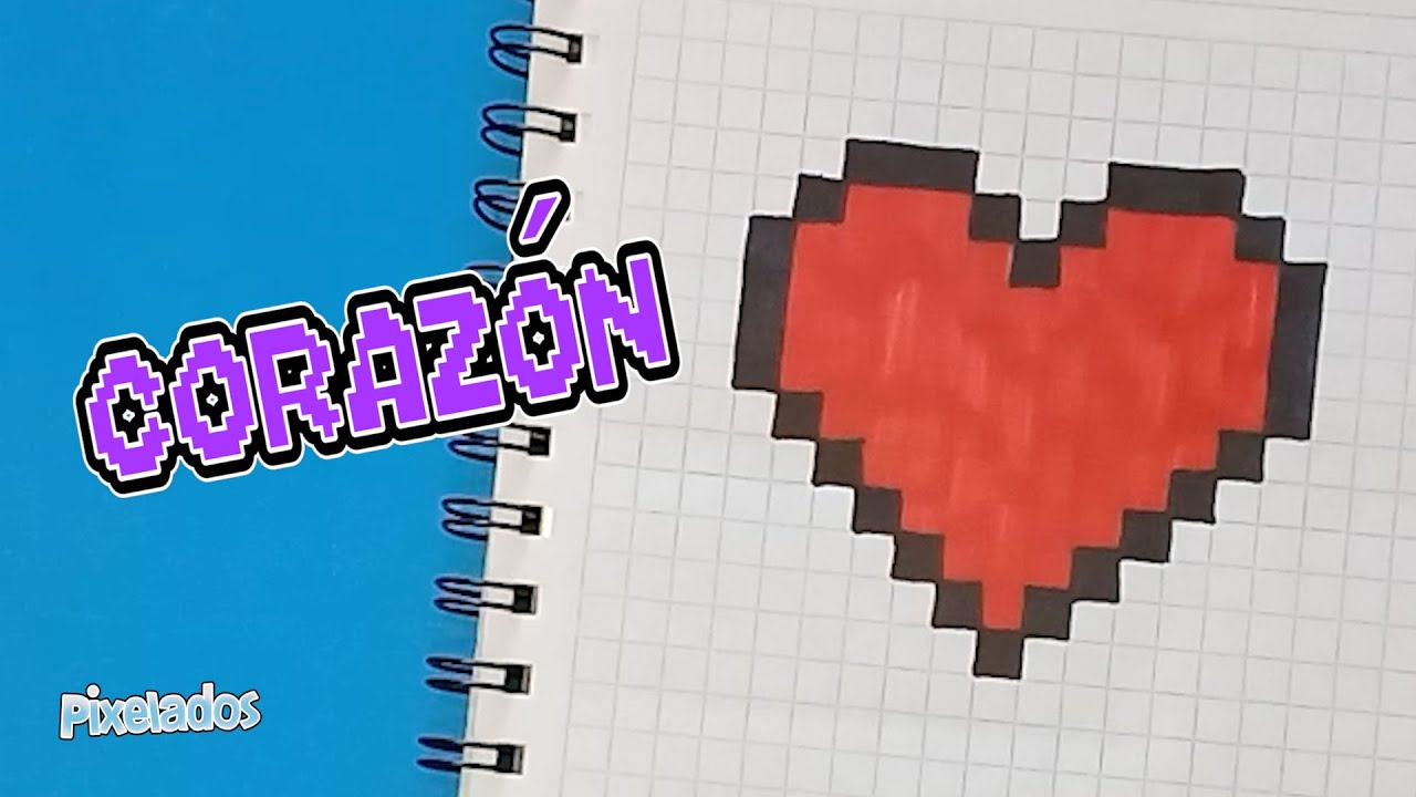 COMO DIBUJAR UN CORAZON EN PIXEL ART - PIXELADOS - YouTube