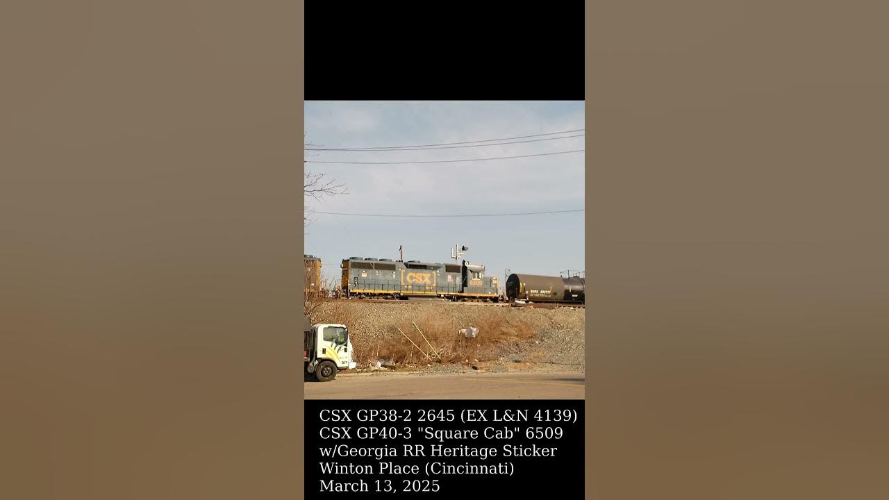"I'm Not Dead Yet!" - CSX GP-38-2 #2645 and Georgia Railway Heritage GP40-3 @ Winton Place - YouTube