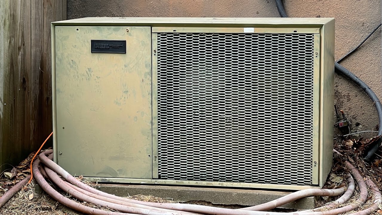 1984 Heil-Quaker Central Air Conditioner after repairs | Startup - YouTube