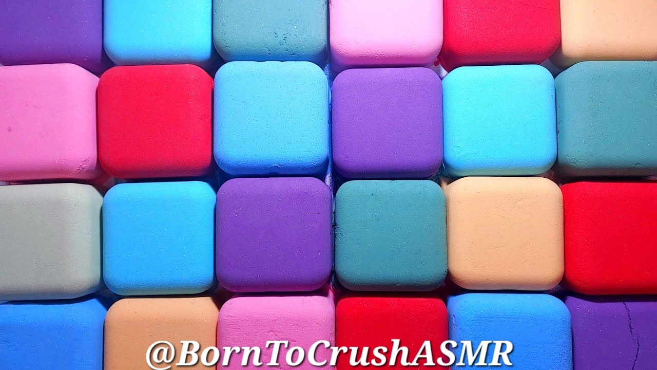 Colorful Blocks of Baking Soda Crushing | 3k Celebration🥳🎉 | ASMR ...