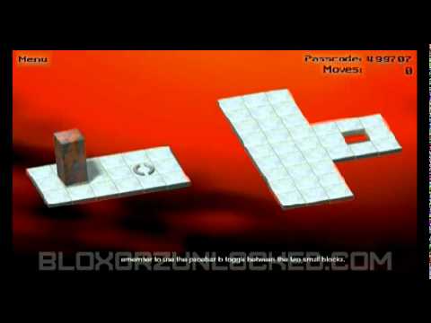 Bloxorz Level 08 - 12 moves (minimum) - YouTube
