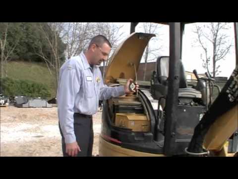 Used compact excavator inspection - Battery compartment - YouTube
