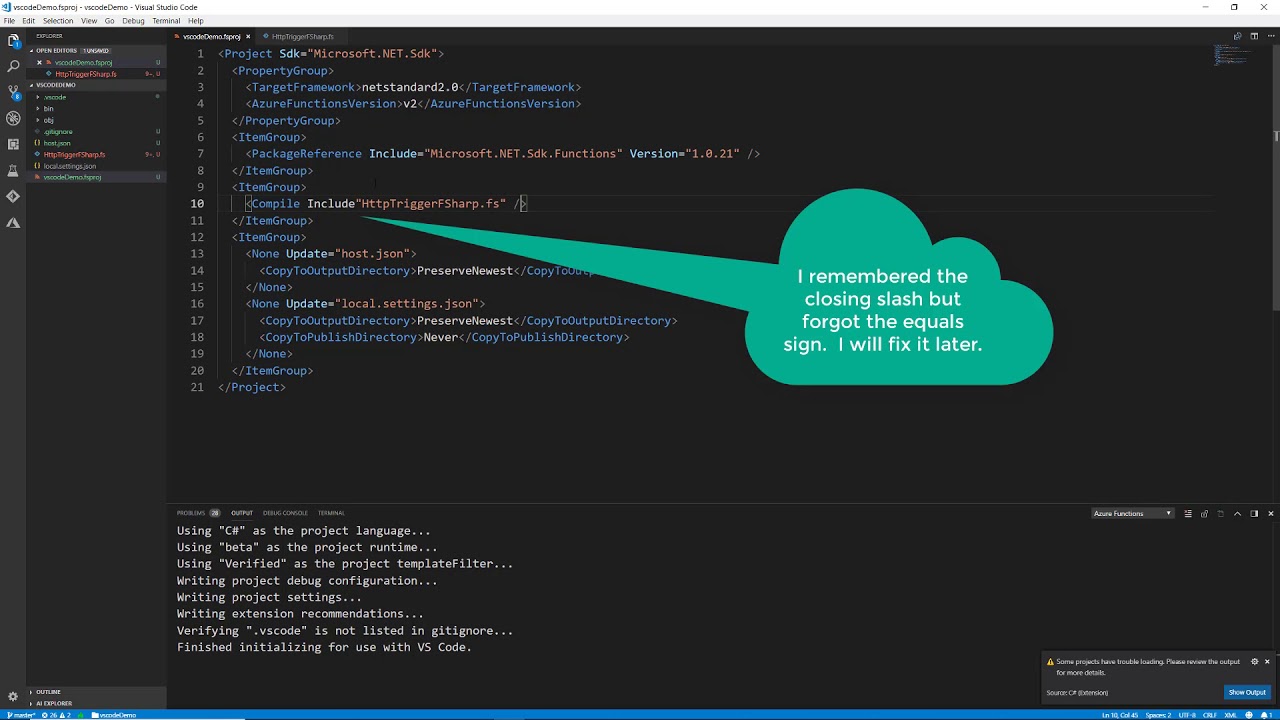 F# in 10 Minutes or Less | Precompiled Azure Functions V2 in Visual ...
