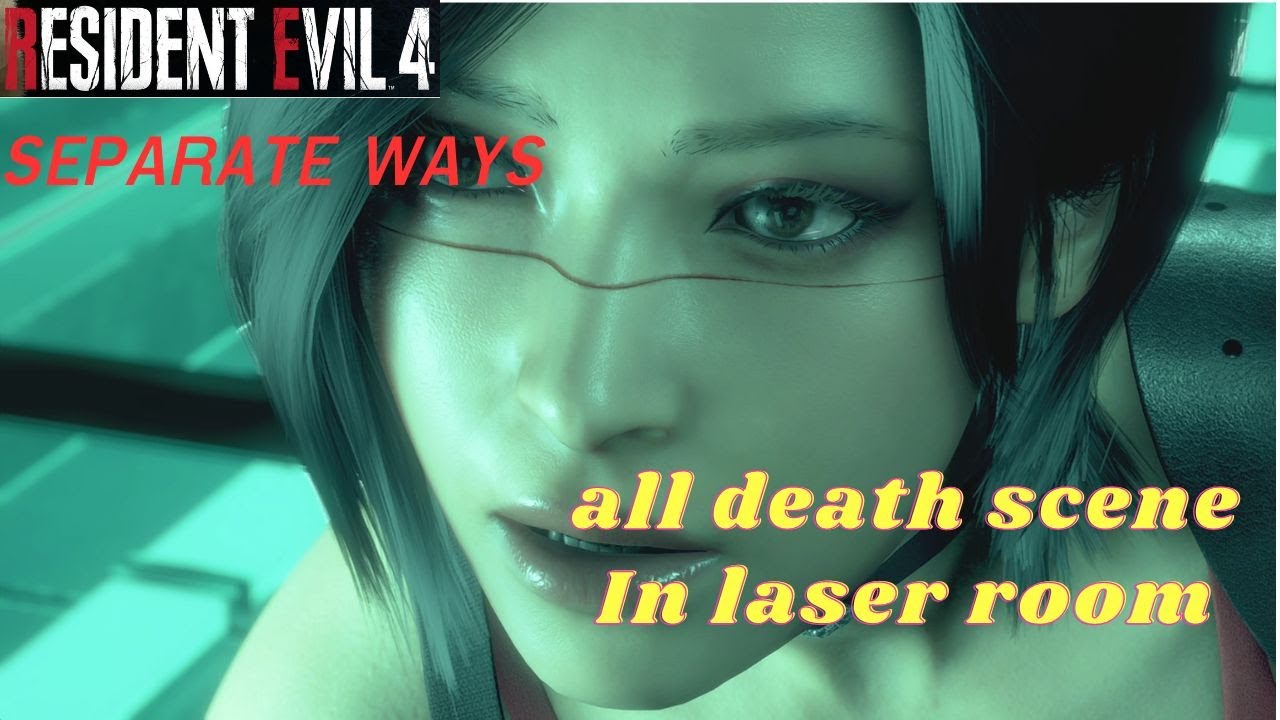 resident evil 4 remake separate ways laser room all death scene - YouTube