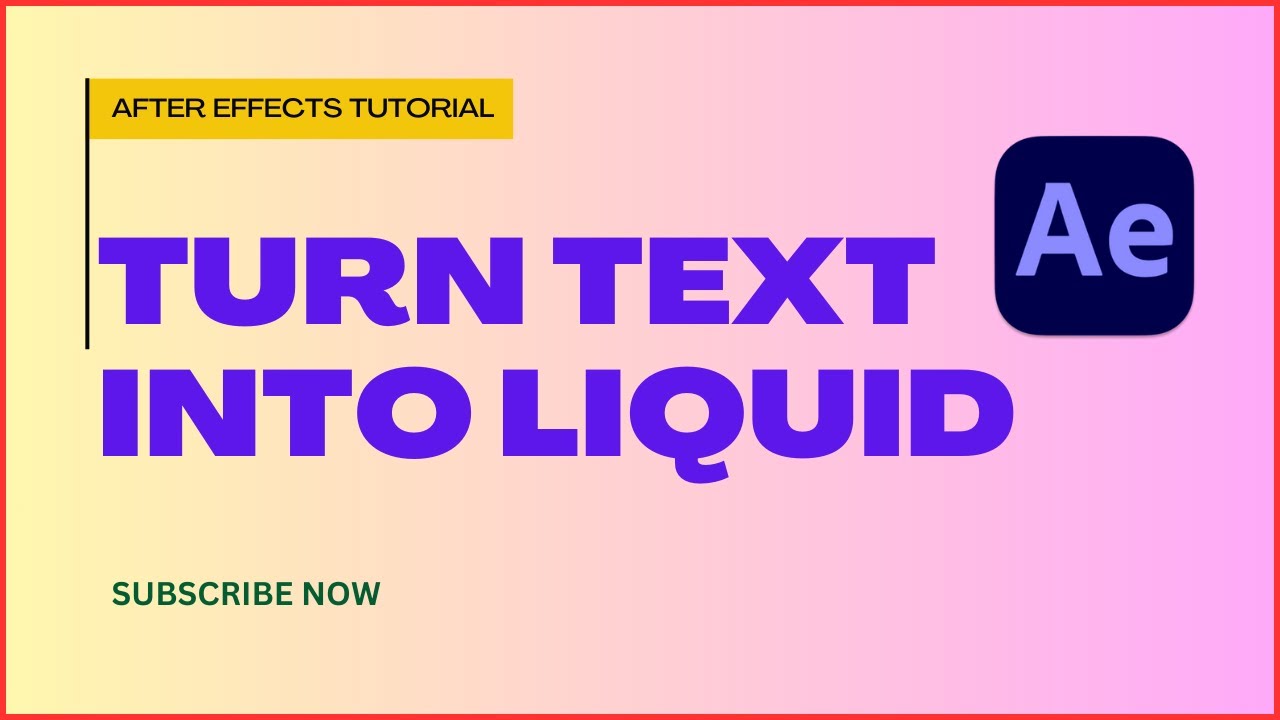 Wiggle Text Animation in After Effects (Like Liquid Text!) - YouTube