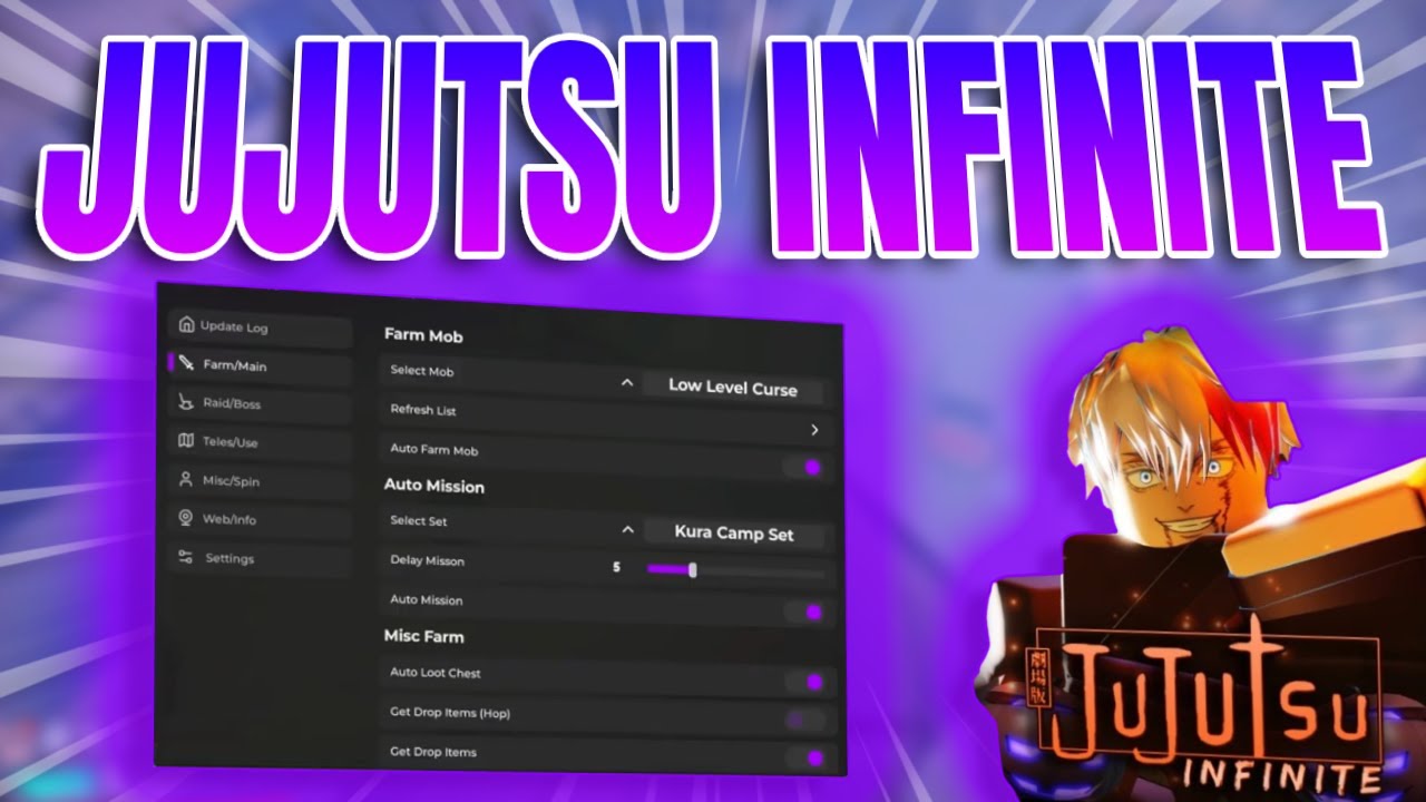 Jujutsu Infinite SCRIPT *GUI* - [ AUTO FARM, AUTO LEVEL, AUTO ATTACK ...