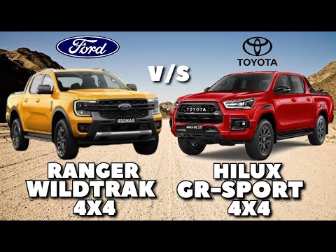 FORD RANGER WILDTRAK 4x4 vs TOYOTA HILUX GR-S 4X4 || COMPARISON SPECS ...