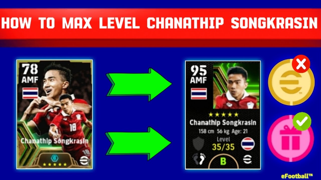 Chanathip Songkrasin Epic Card Max Level Training In eFootball 2024 ...