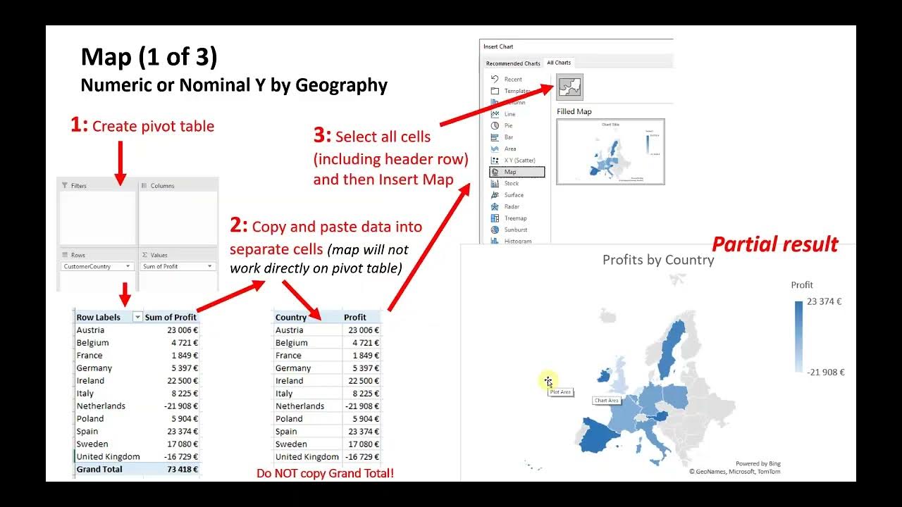 Graphs for Two Variables: Map Chart - Data Visualization - Business ...