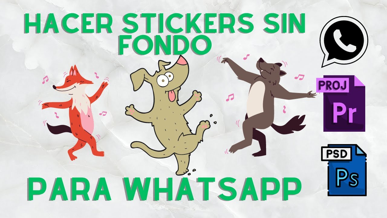 Hacer sticker animado para WhatsApp SIN FONDO con Premiere, Photoshop y ...