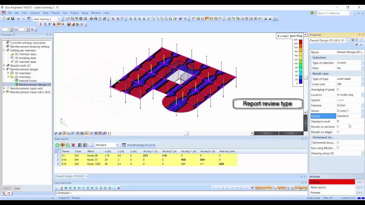 Design of reinforcement in 2D members in SCIA Engineer 16 beta - YouTube