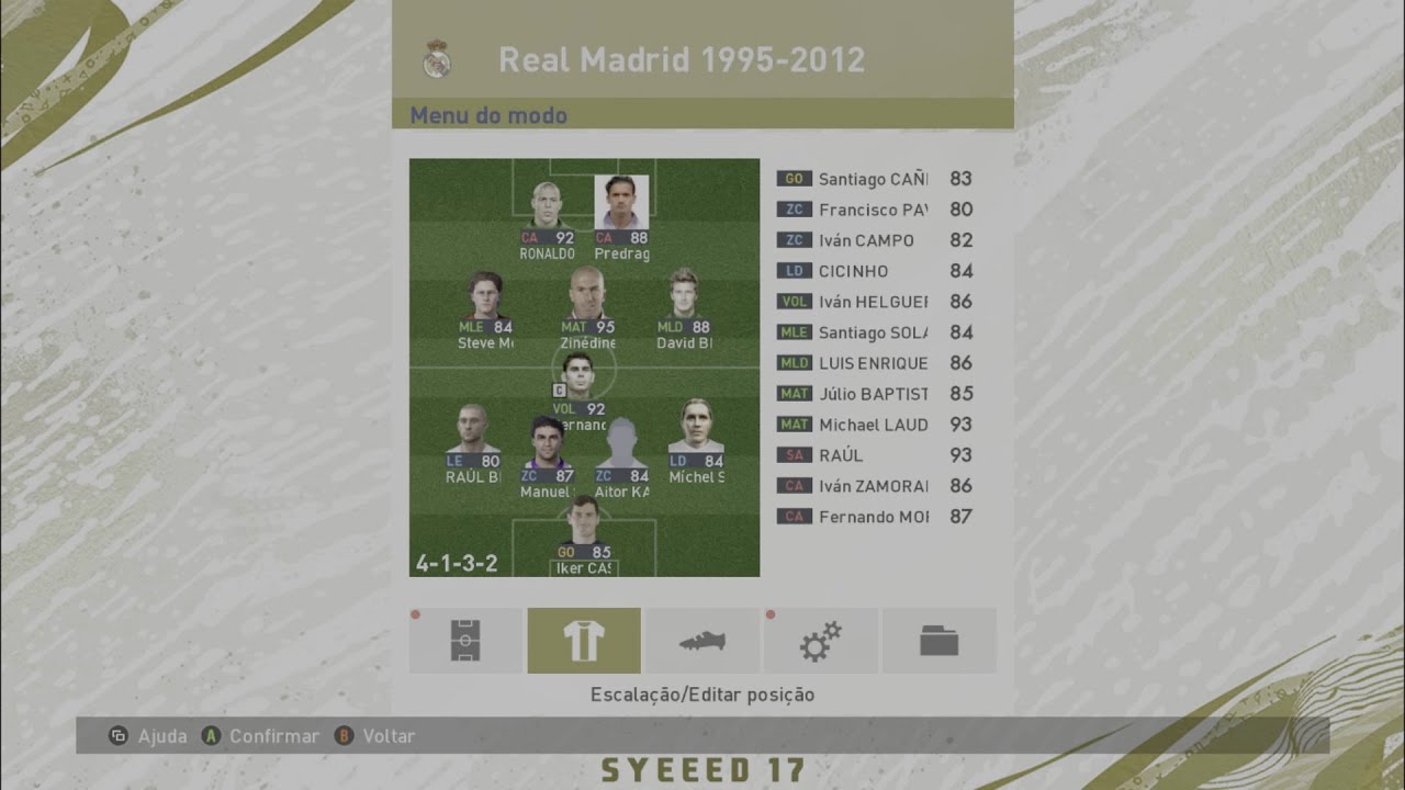 PES 2017 Real Madrid 1995-2012 (PC) - YouTube