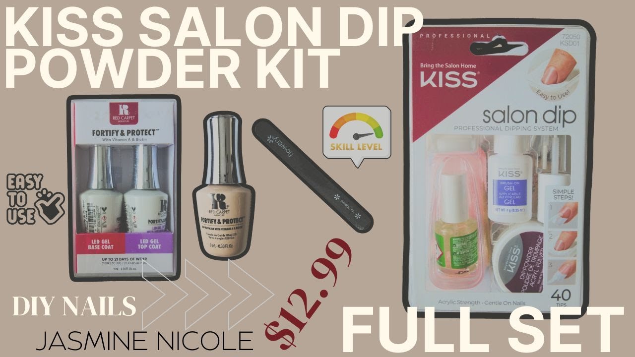 KISS SALON DIP POWDER KIT | DIY FULL SET | BUDGET BEAUTY | BEGINNER ...