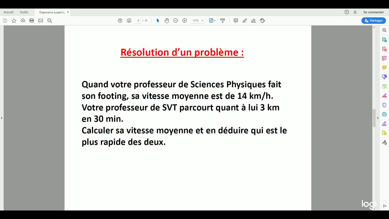 Comment calculer une vitesse moyenne ? - YouTube