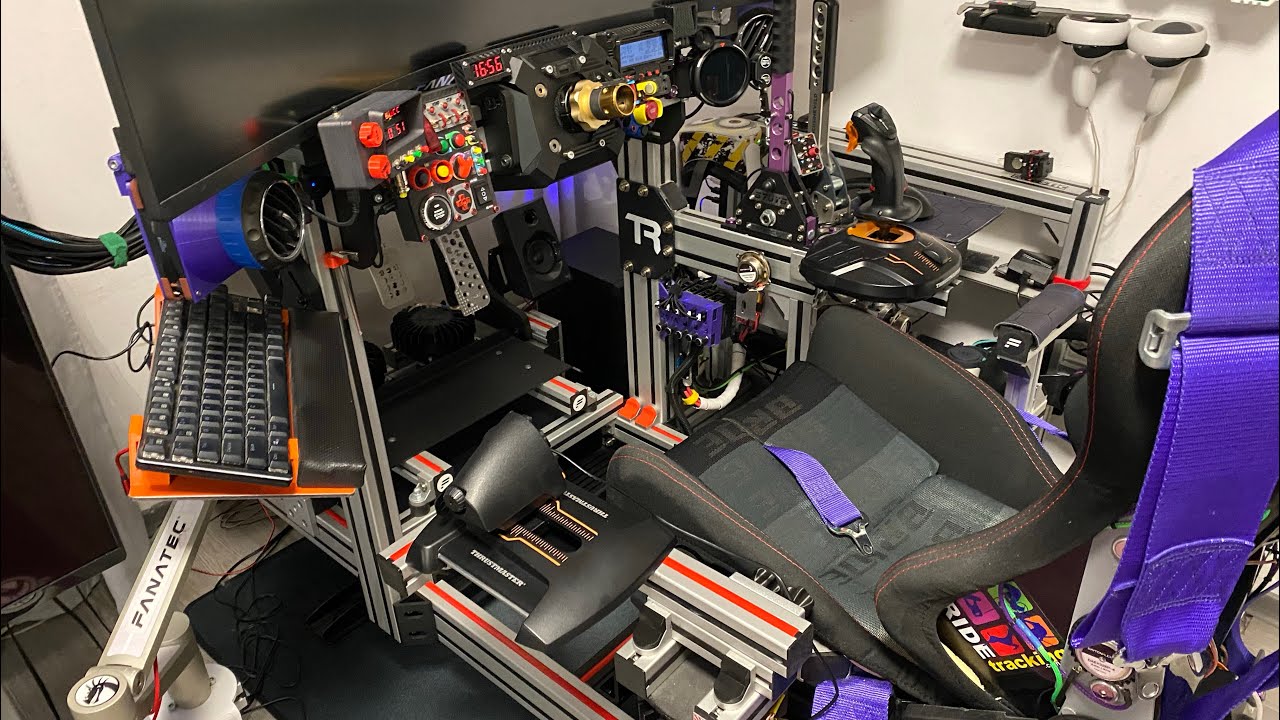 HOTAS QR Slider Mount for Sim Racing/Flight Rig - YouTube