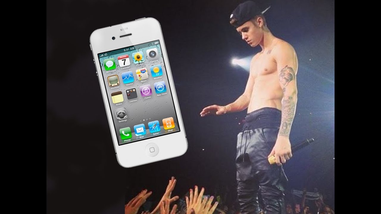 Justin Bieber stuffs fan's phone down pants - YouTube
