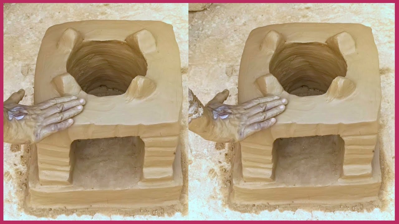 How to make Clay Chulha |Village Style stove Smokeless🥝🏡 - YouTube