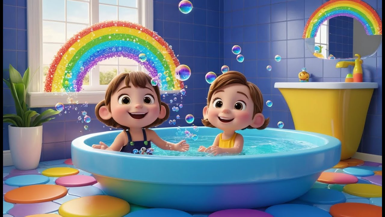Splish, Splash, A Rainbow Bath | Fun Bath Time Song for Kids | Colorful ...