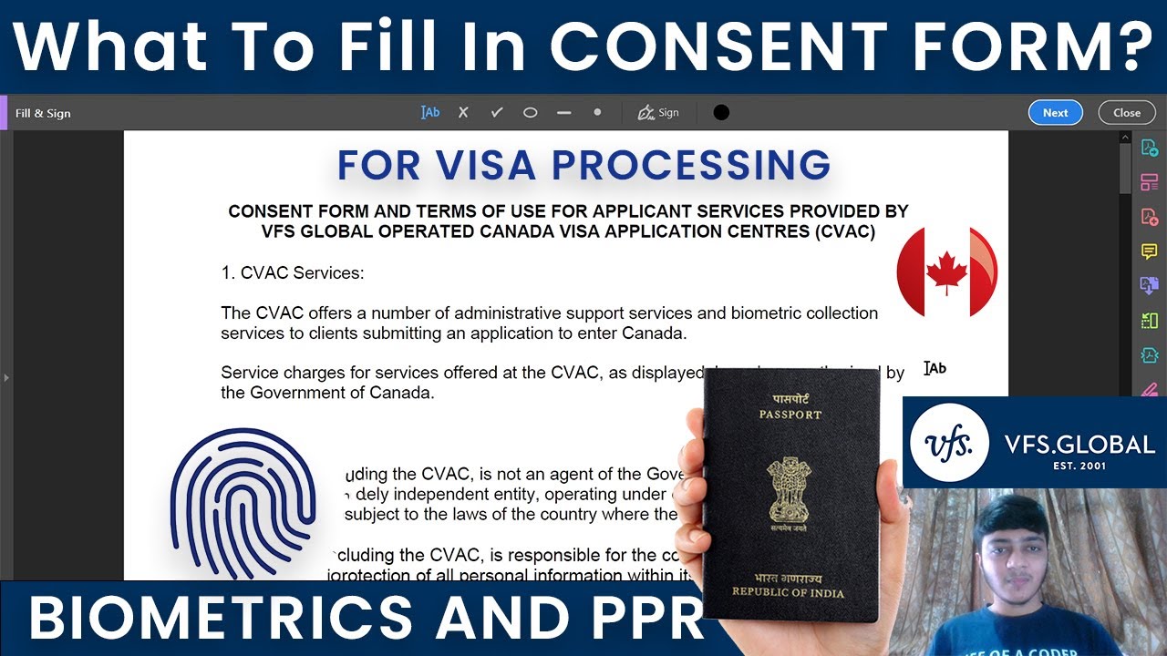 Consent Form Filling - Biometrics & PPR | What To Fill ? When Applying ...
