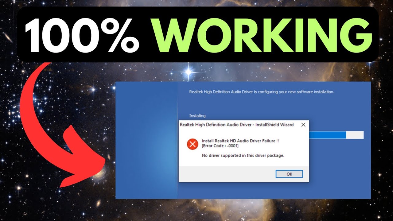 Fix Install Realtek Audio Driver Failure Error Code 0001 On Windows ...