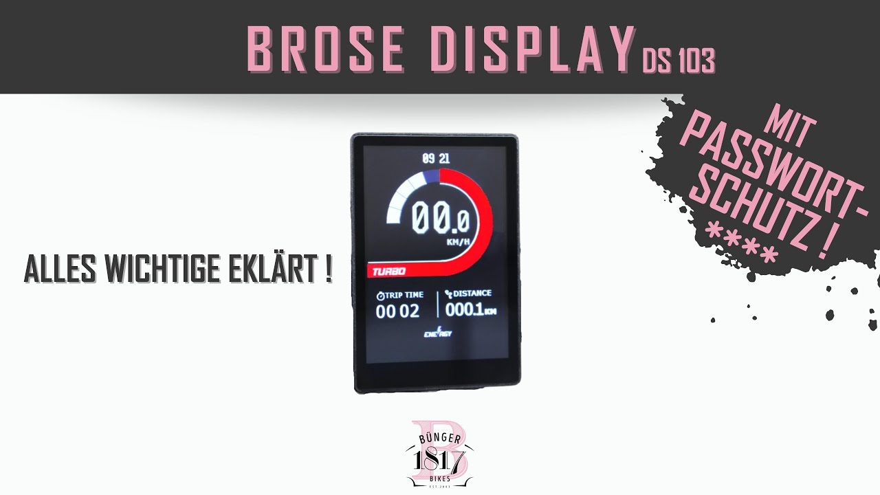 Brose Display DS103 - Alles wichtige erklärt! Passwortschutz, uvm ...
