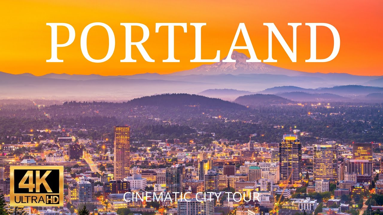 Portland, Oregon, USA 4K Cinematic City Tour | Flying Over Portland ...