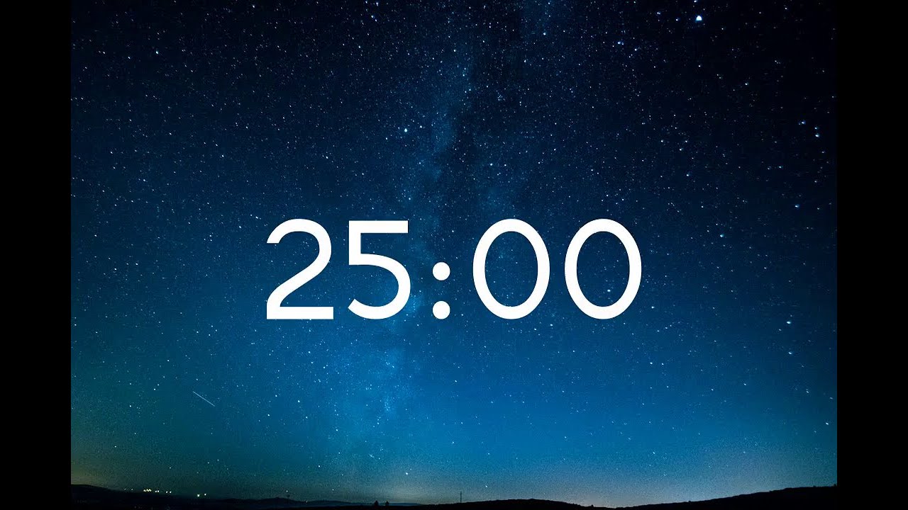 Night Sky countdown timer 25 Minute no sound - YouTube
