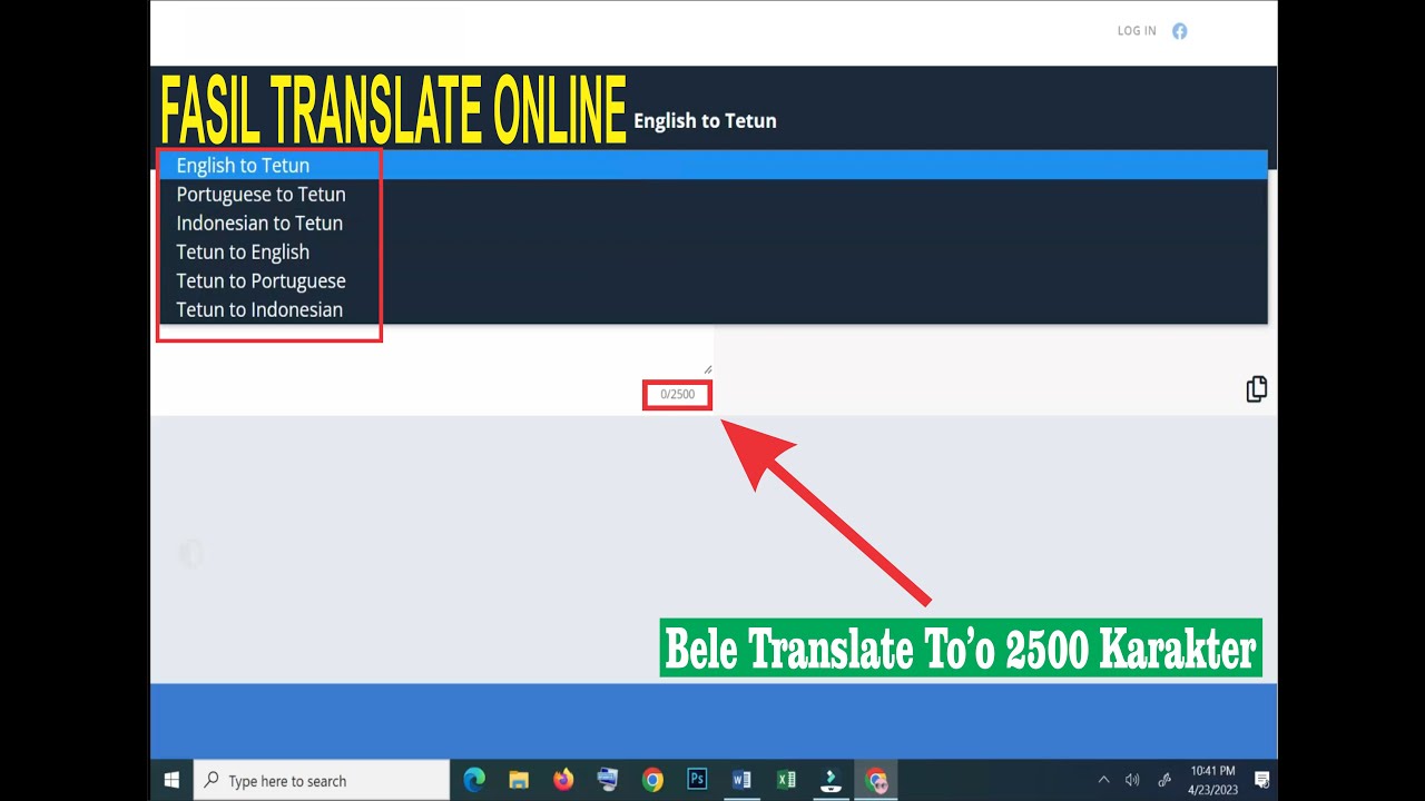 Maneira Fasil Translate Ingles, Portugues no Indonesia ba Tetun - YouTube
