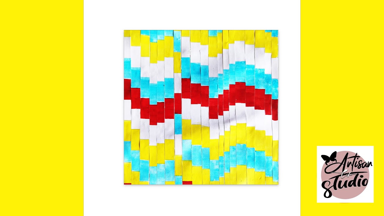 Colorful Strip Art - Simple and Creative DIY Idea l रंगीन स्ट्रिप आर्ट ...