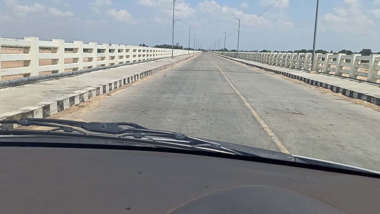 JOURNEY TO OFFICE BY CAR through Kollidam Bridge - YouTube