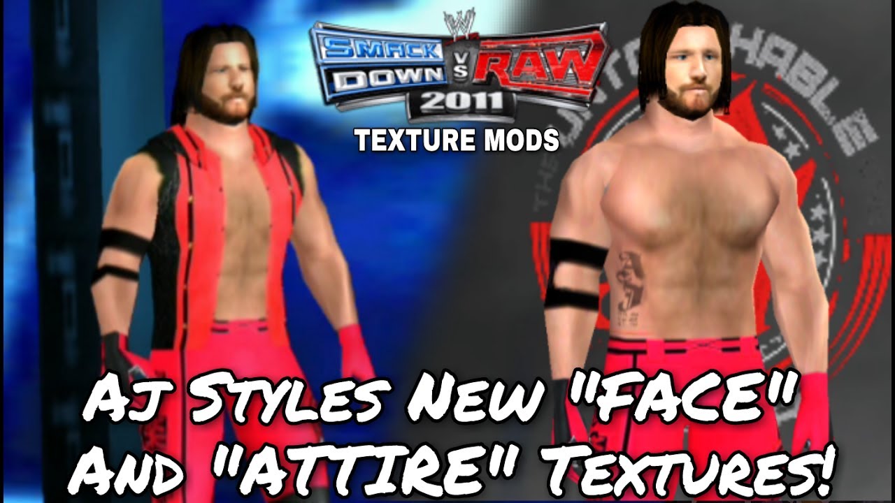Aj Styles Face And New Attire Textures | SVR11 | BK WWE - YouTube