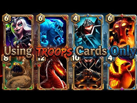 Using Troops Cards Only! 🔥 Without Spell Cards Challenge! Castle Crush 